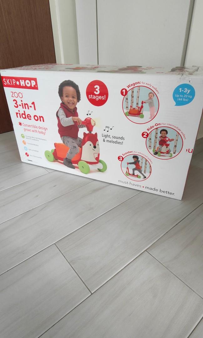 Skip Hop 3 in 1 ride on (red fox), Babies & Kids, Infant Playtime on ...