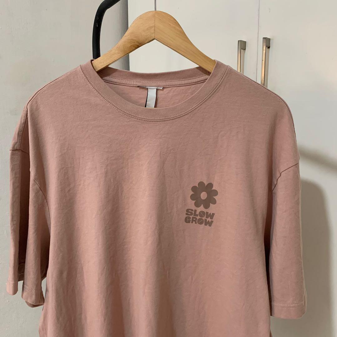 Slow Grow H&M Oversized Shirt, Men's Fashion, Tops & Sets, Tshirts ...