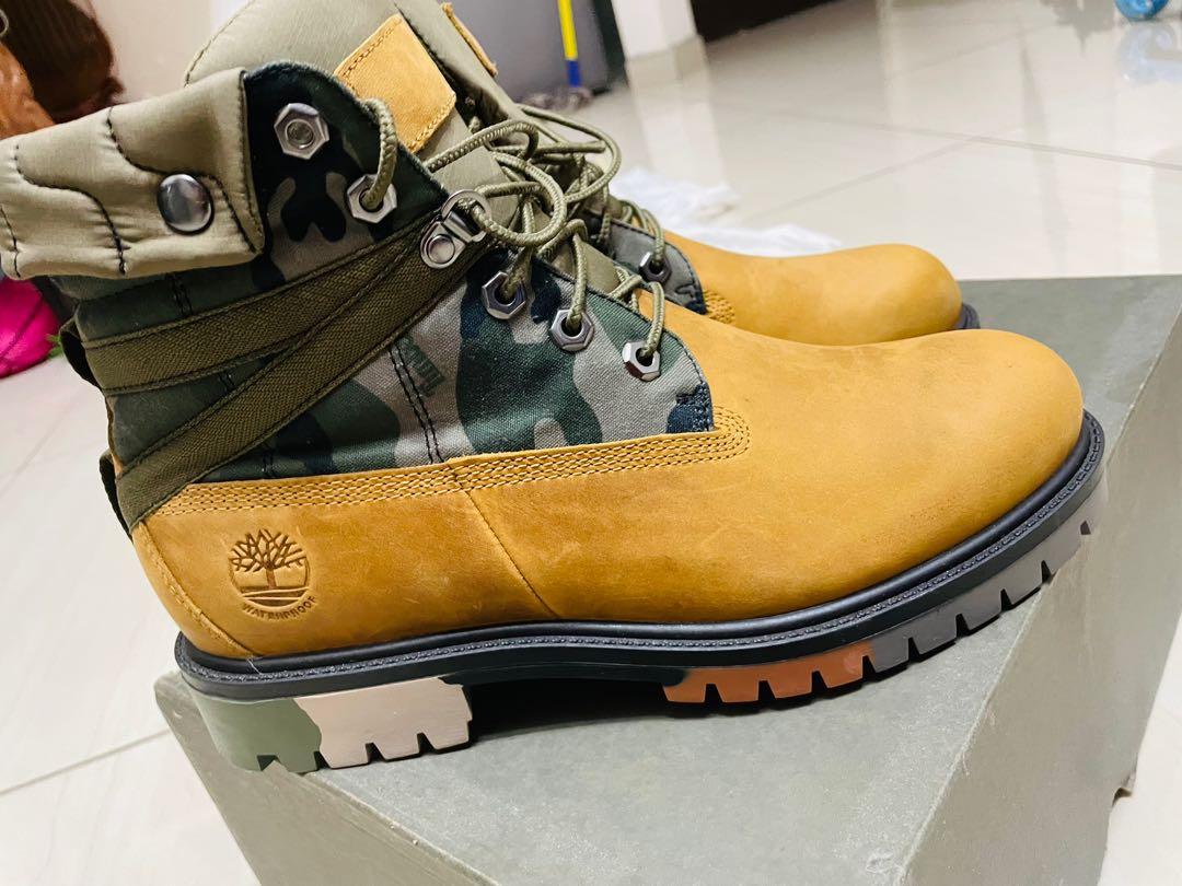 Timberland Heritage Wheat Nubuck Leather Mens Lace Up Boots, Men's ...