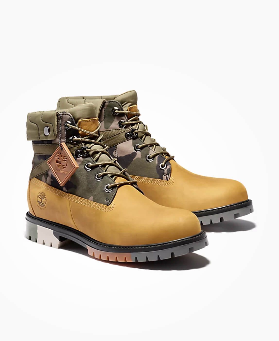 Timberland Heritage Wheat Nubuck Leather Mens Lace Up Boots, Men's ...