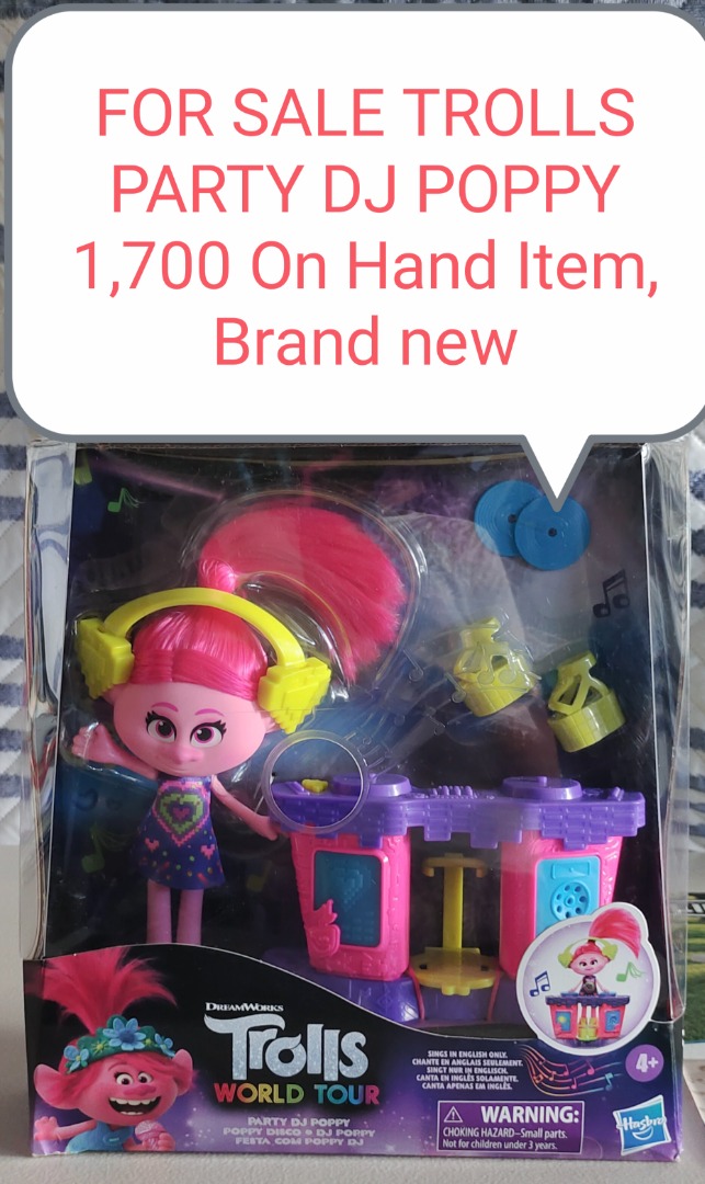 TROLLS WORLD TOUR PARTY DJ POPPY, Hobbies & Toys, Toys & Games on Carousell