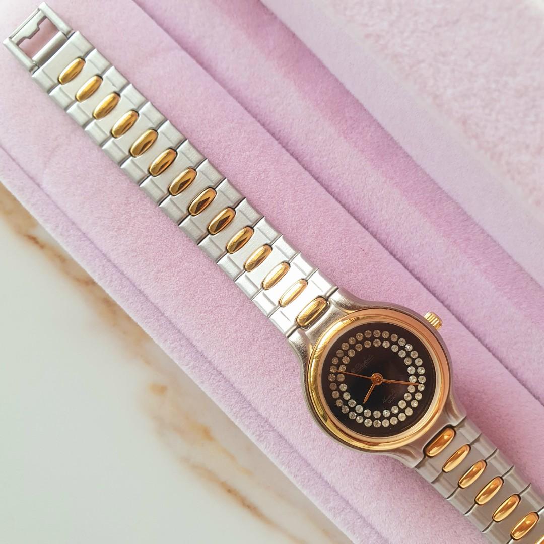 Vintage Two-Toned Dufonte By Lucien Piccard Brand Metal Watch, Women's ...