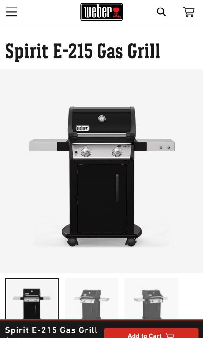 Weber Spirit E-215 Gas grille, TV & Home Appliances, Kitchen Appliances ...