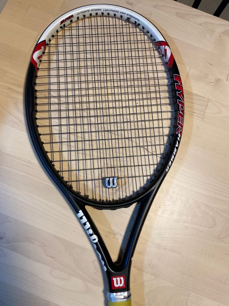 Wilson Tennis Racket Hyper Hammer 5.3, Sports Equipment, Sports & Games ...