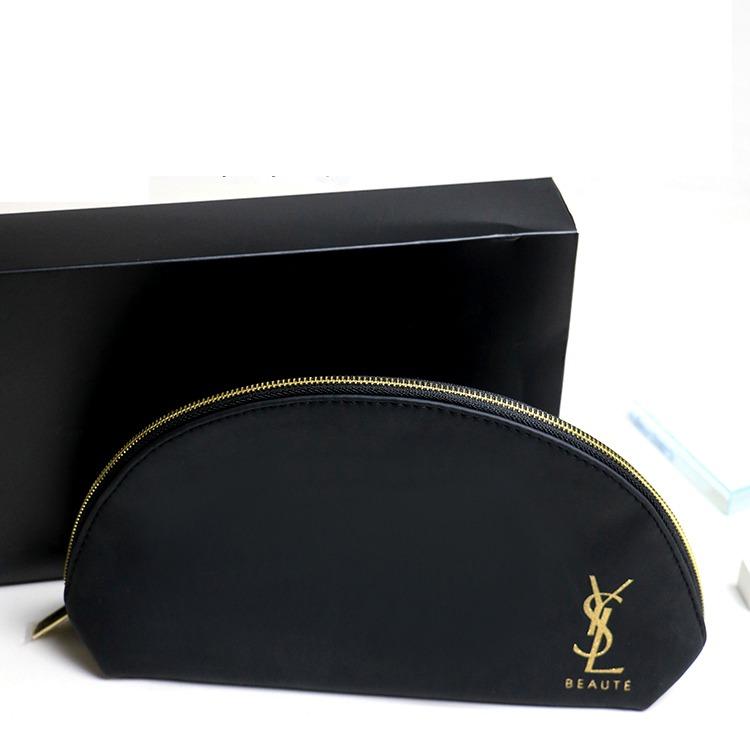 法國YSL BEAUTE 經典黑色萬用金扣化妝袋 (限量版) 連原裝禮盒, 名牌, 手袋及銀包 - Carousell