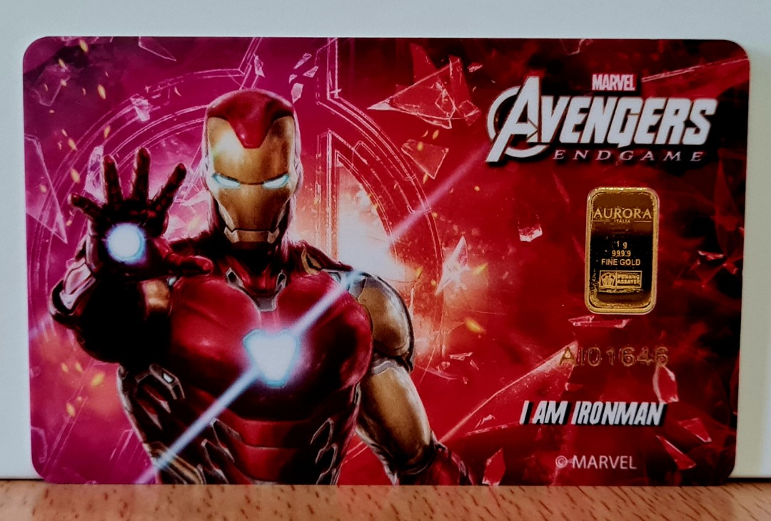 1 Gram Gold Bar card (Iron Man), Hobbies & Toys, Collectibles ...