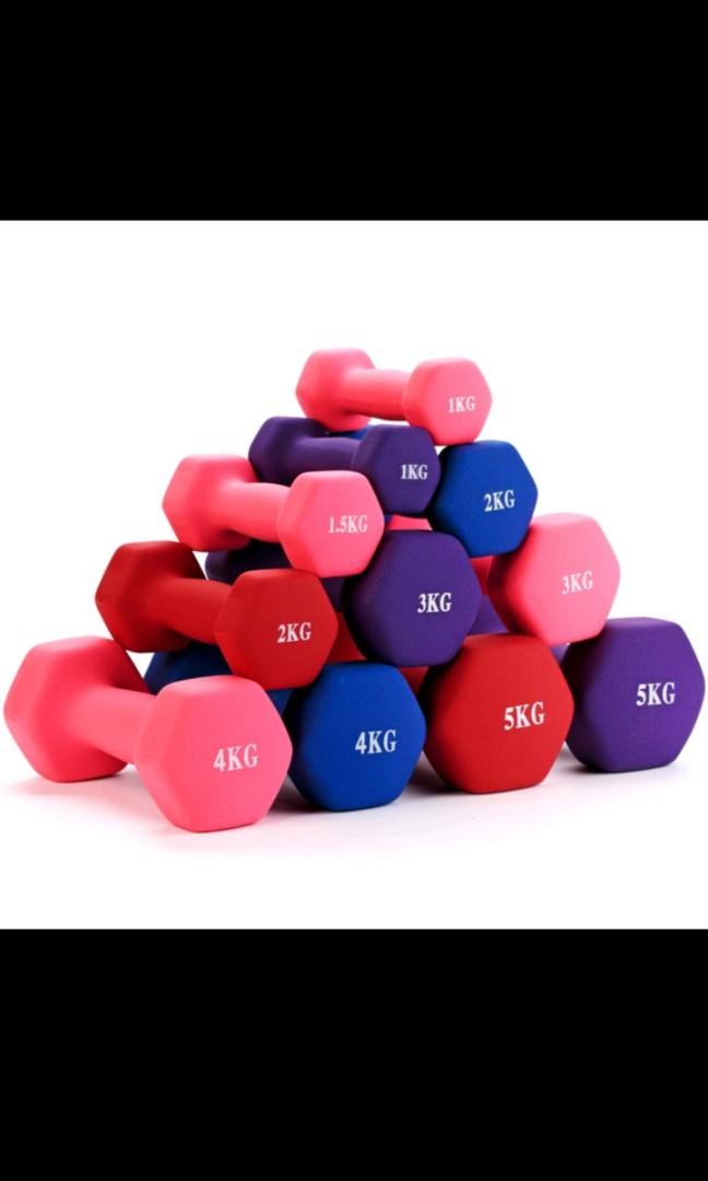 5KG Dumbbell Set, Sports Equipment, Exercise & Fitness, Weights ...