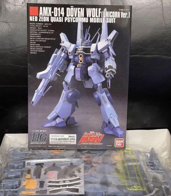 機動戰士 Bandai HG HGUC 高達模型 AMX-014 Doven wolf (Unicorn ver.) （ 獨角 獸）清位,全新 ...