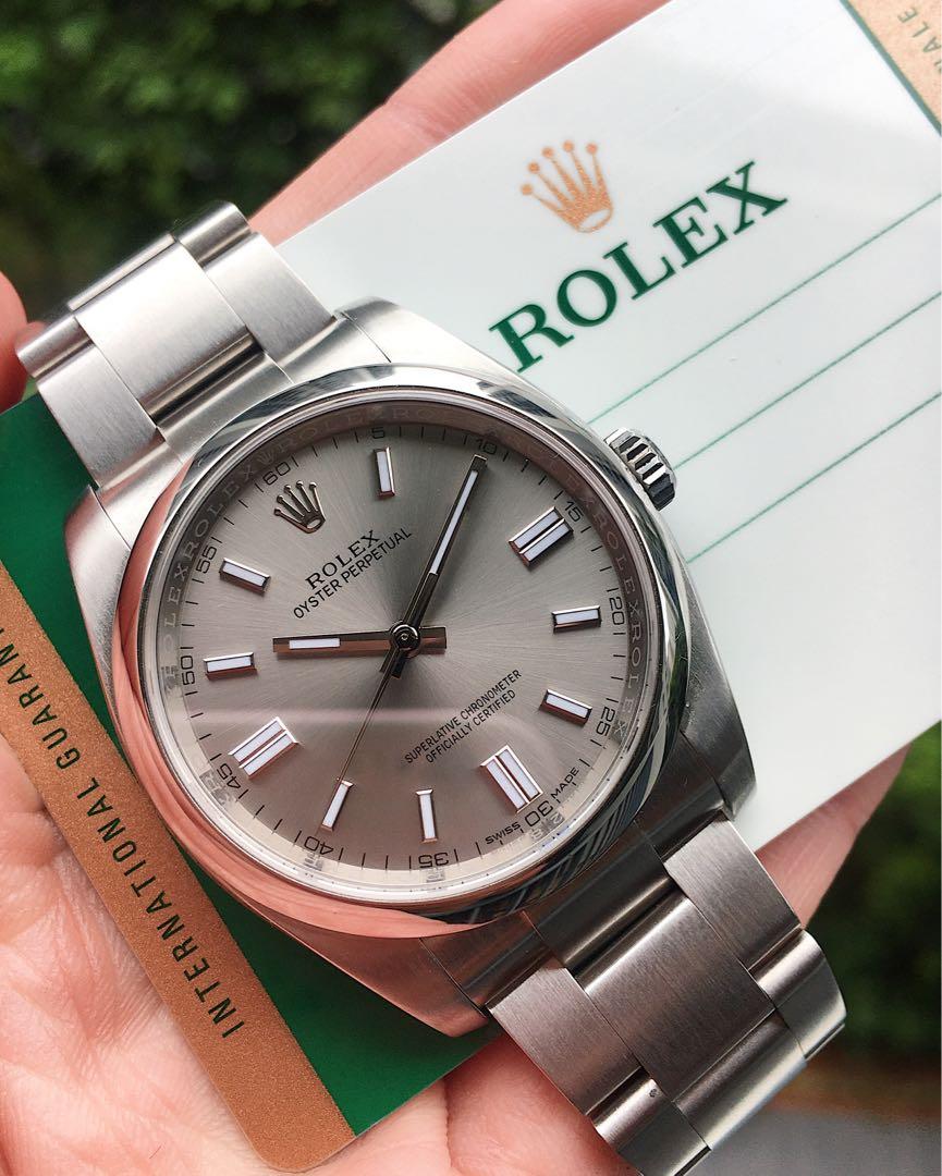 [ LNIB ] Rolex OP36 Oyster Perpetual 116000 36mm Silver Index Dial ...