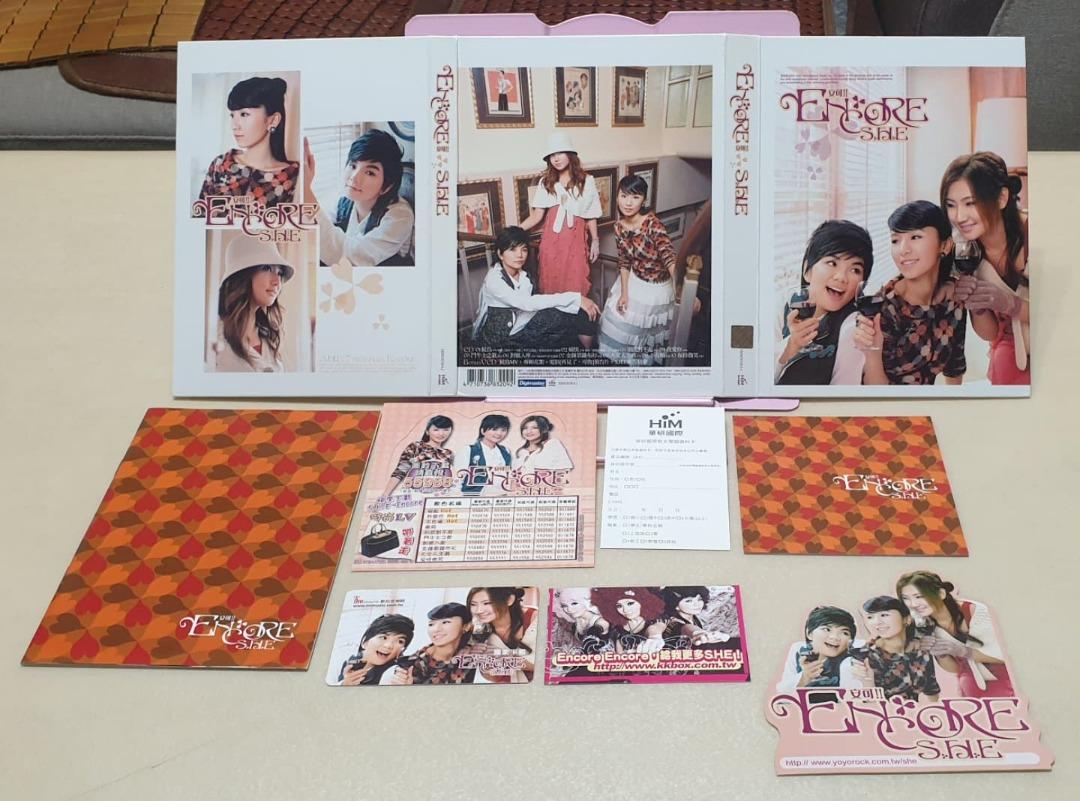 台灣正版 S.H.E ENCORE安可CD+VCD 華研唱片 陳嘉樺 田馥甄 任家萱, 書籍、休閒與玩具, 樂器、音樂相關, 樂譜在旋轉拍賣