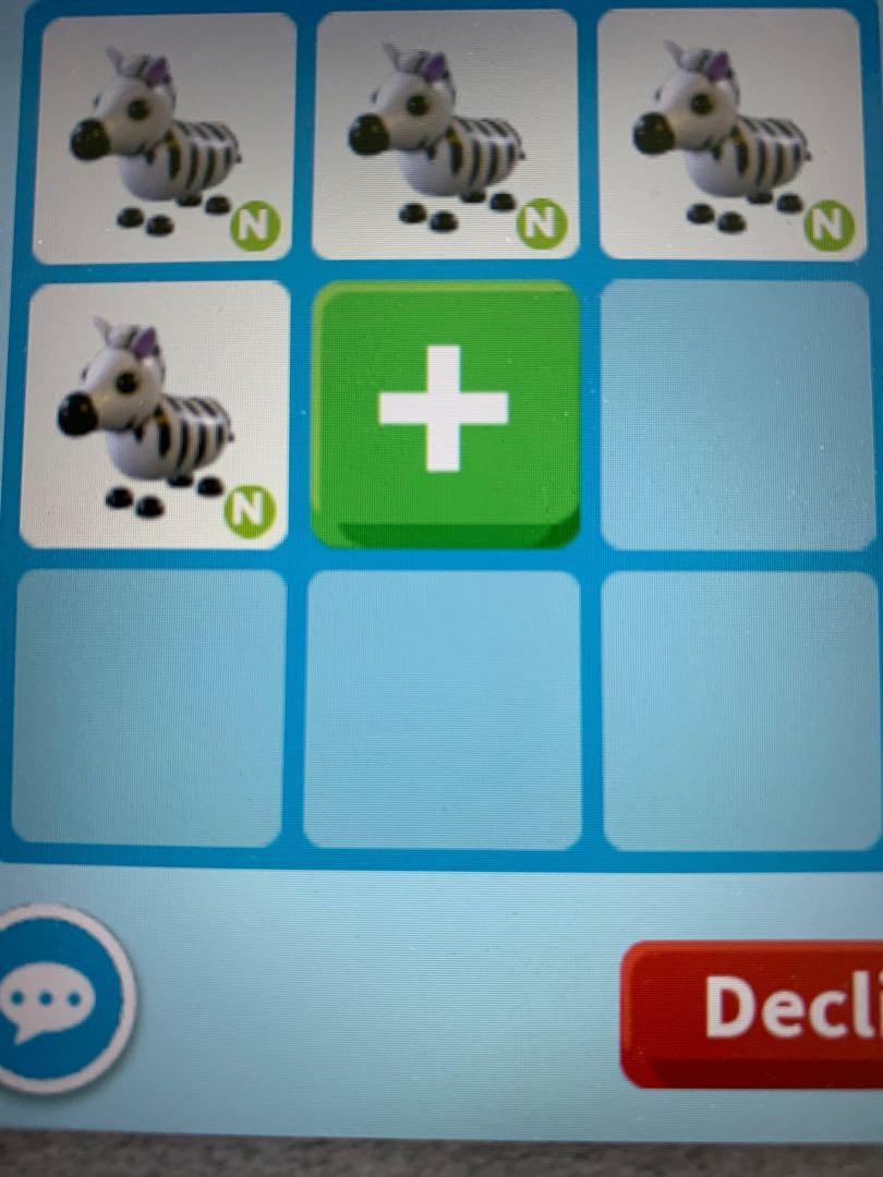 Adopt me Mega Zebra, Video Gaming, Gaming Accessories, In-Game Products ...