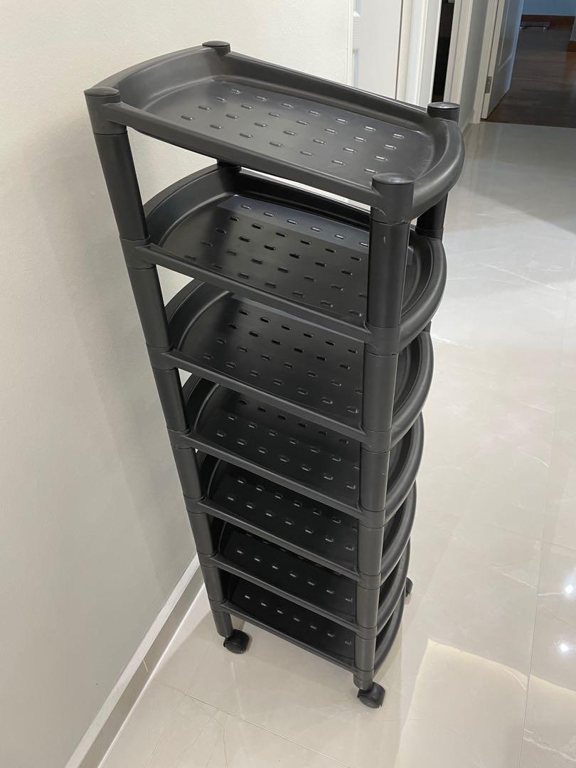 Algo Zig Zag Shoe Rack with Wheels 7-Tier, Furniture & Home Living ...