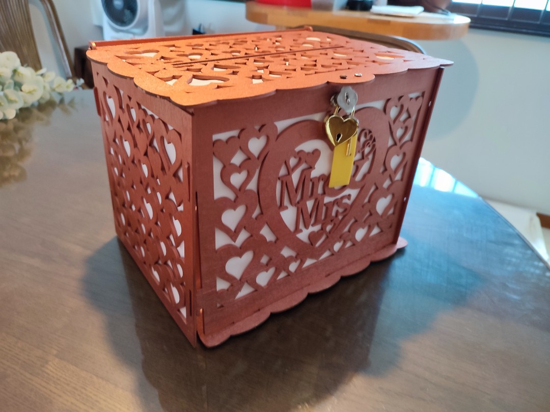 ang pow box with lock and key, Everything Else on Carousell