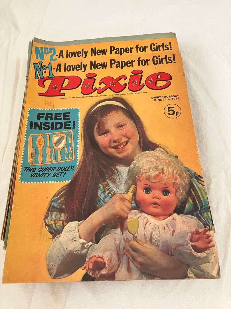 Antique Girl Comic series- Pixie 1972, Hobbies & Toys, Books ...