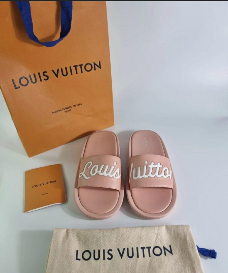 Authentic Louis Vuitton Slides, Women's Fashion, Footwear, Flats ...