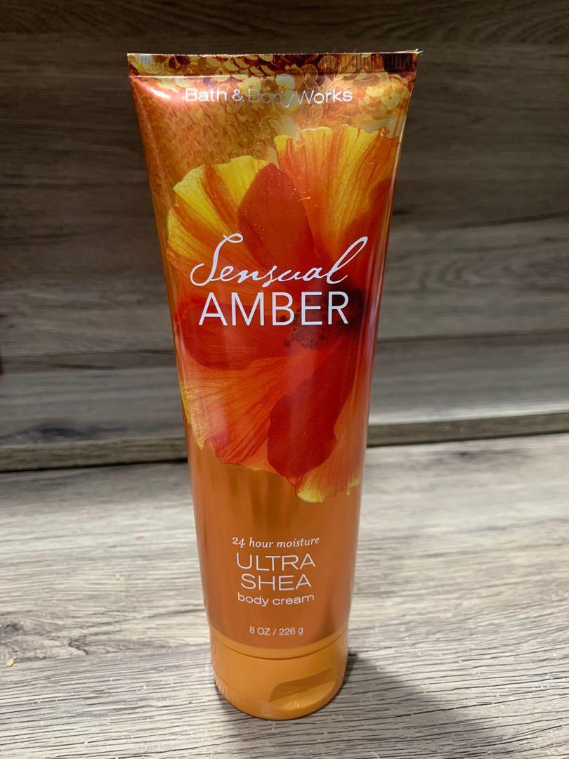 Bath & Body Works Sensual Amber Body Cream 226g, Beauty & Personal Care ...