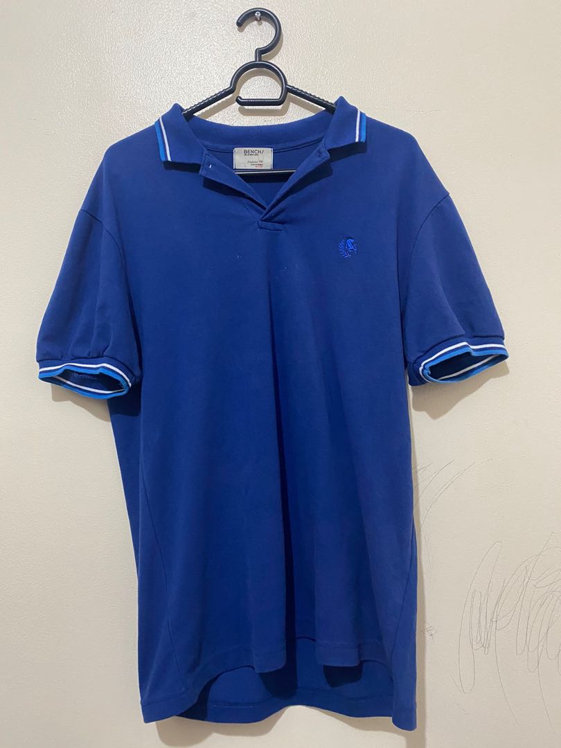 BENCH polo shirt blue, Men's Fashion, Tops & Sets, Tshirts & Polo ...