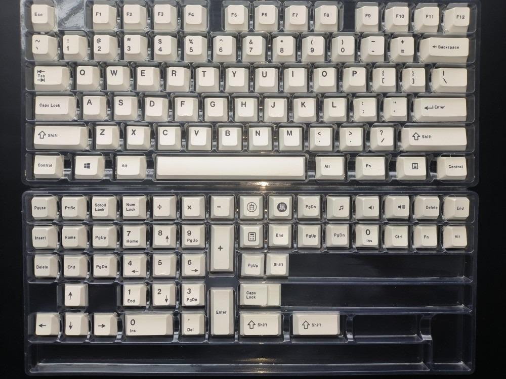 Black on White keycaps BOW Cherry Profile minimalist Mechanical ...