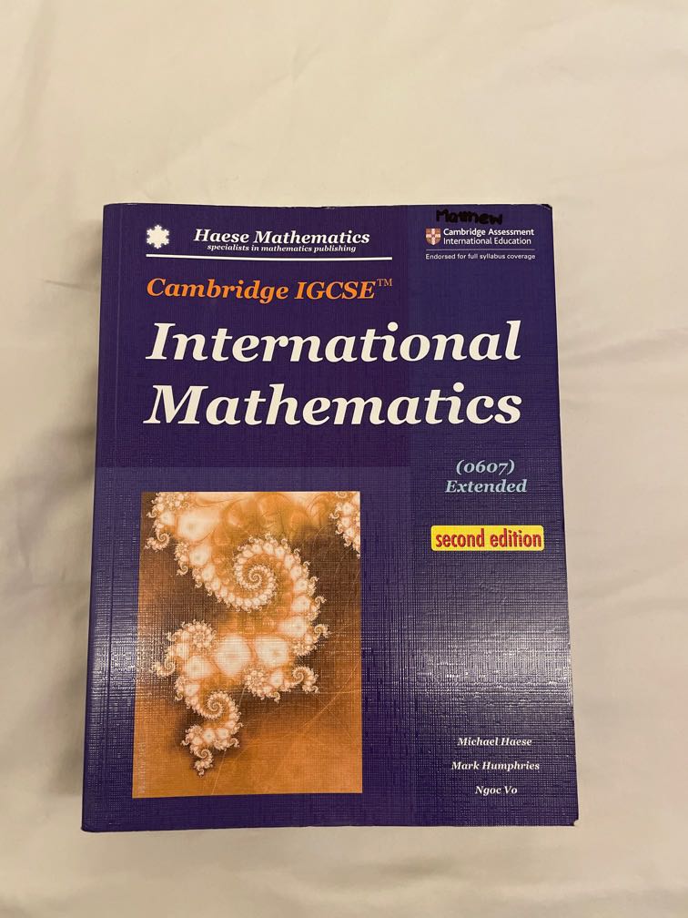 Cambridge IGCSE international mathematics textbook haese second edition ...