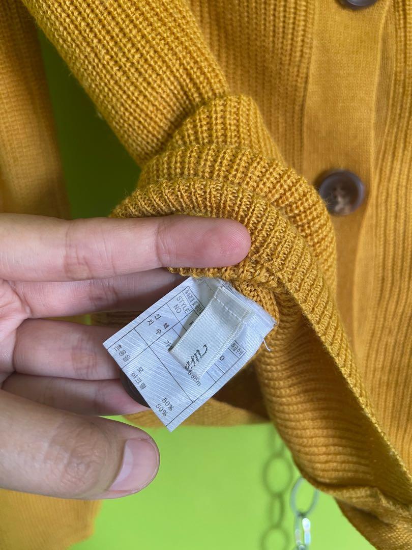 Cardi Lidi warna mustard Brand ROEM Kode C42, Fesyen Wanita, Pakaian ...