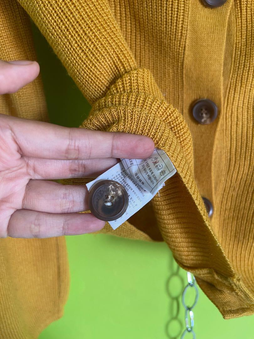 Cardi Lidi warna mustard Brand ROEM Kode C42, Fesyen Wanita, Pakaian ...