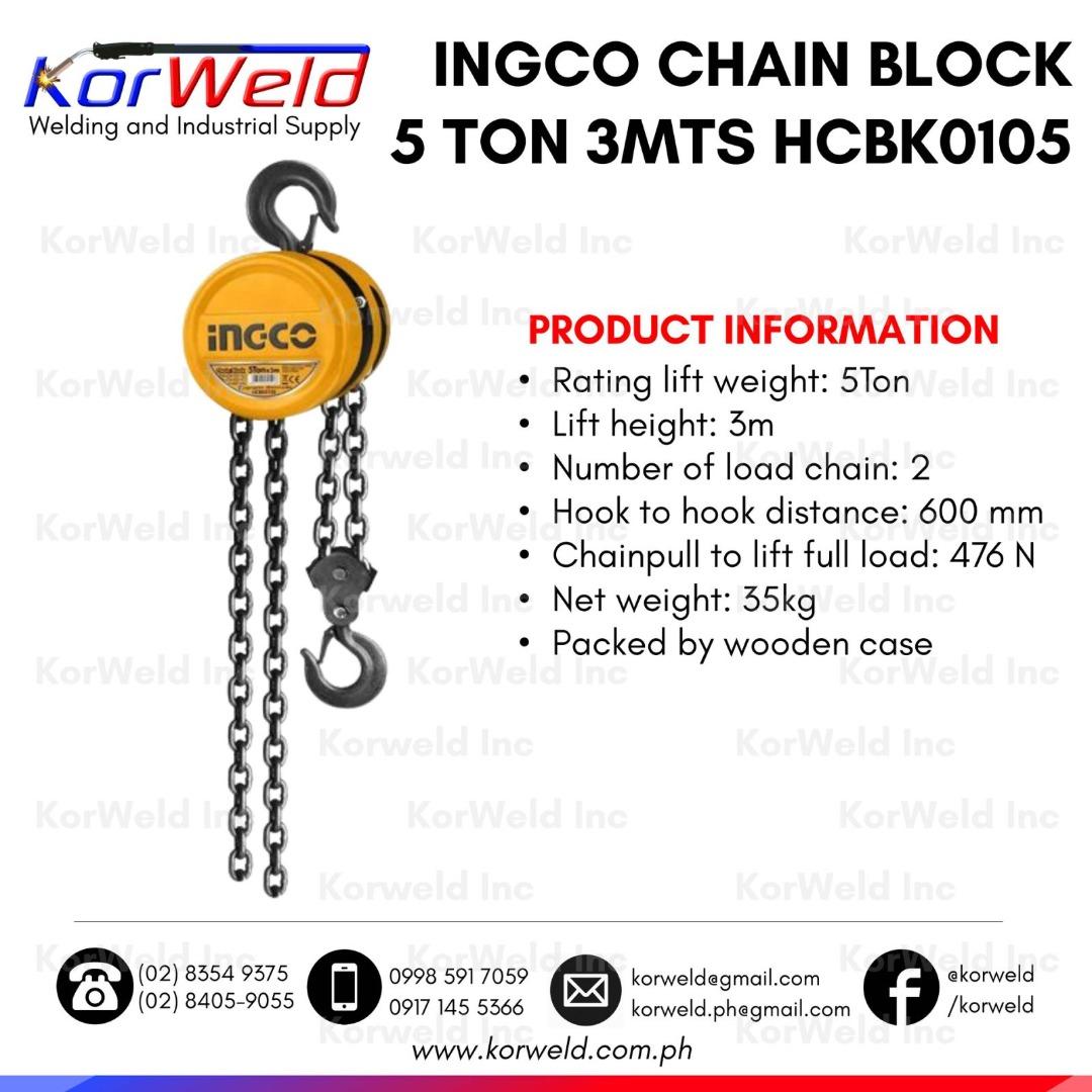 Chain Block 3 Meters Lifting Chain - INGCO, Commercial & Industrial ...