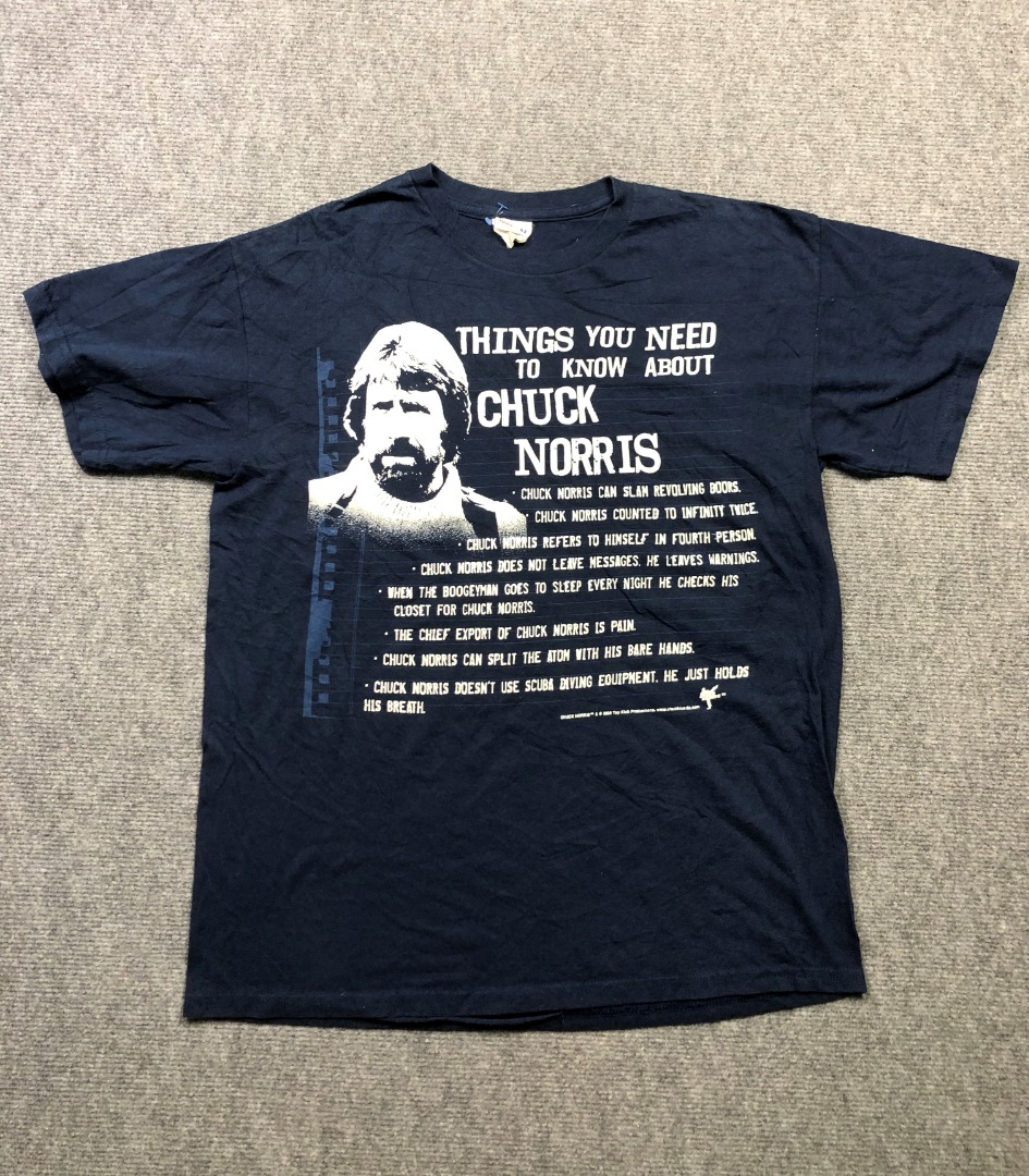 Chuck Norris Movie Tshirt, Men's Fashion, Tops & Sets, Formal Shirts on ...