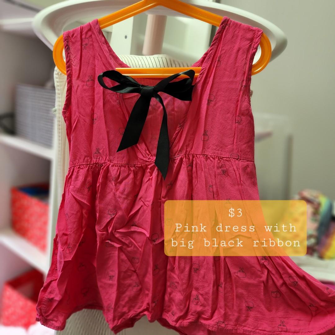 CNY cheong sum uniqlo rainbow red pink Minnie mouse GAP dress, Babies ...