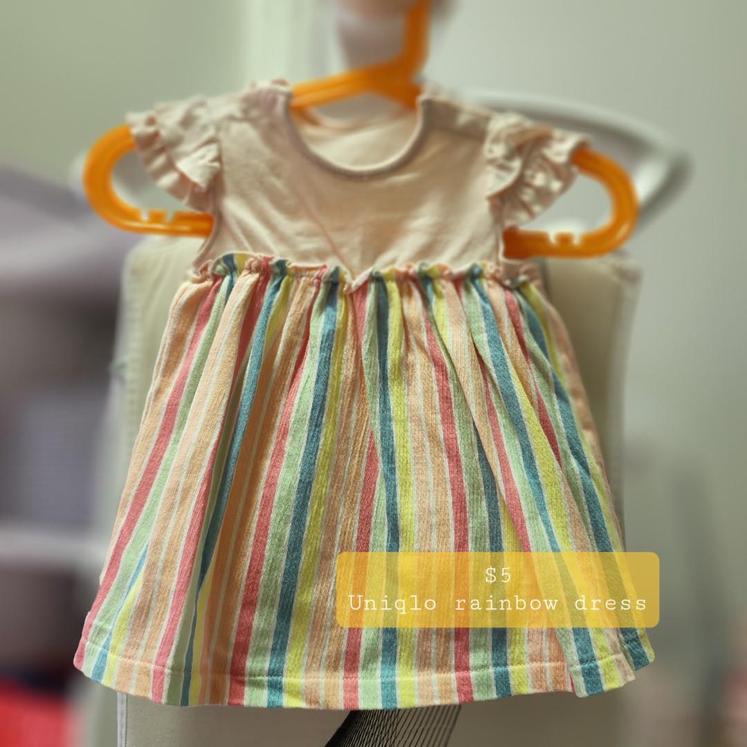 CNY cheong sum uniqlo rainbow red pink Minnie mouse GAP dress, Babies ...