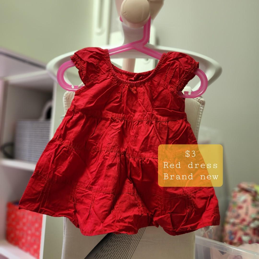 CNY cheong sum uniqlo rainbow red pink Minnie mouse GAP dress, Babies ...