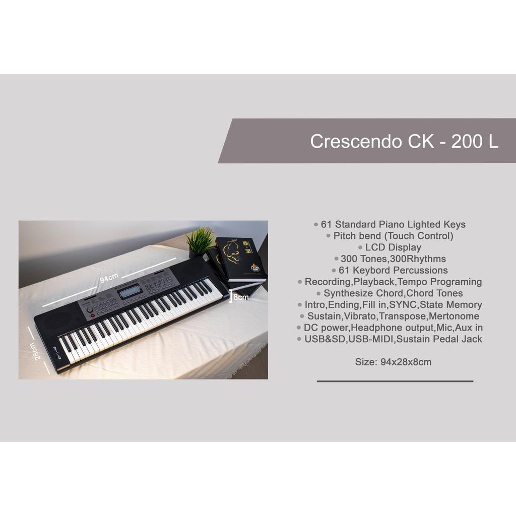 Crescendo 61 keys Keyboard, Hobbies & Toys, Music & Media, Musical ...