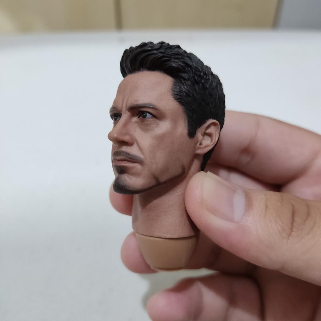 Custom Iron Man Tony Stark Head Sculpt 1/6 Scale Model Figure, Hobbies ...