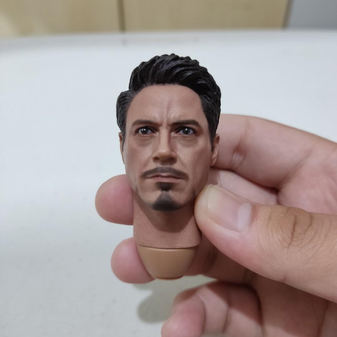 Custom Iron Man Tony Stark Head Sculpt 1/6 Scale Model Figure, Hobbies ...