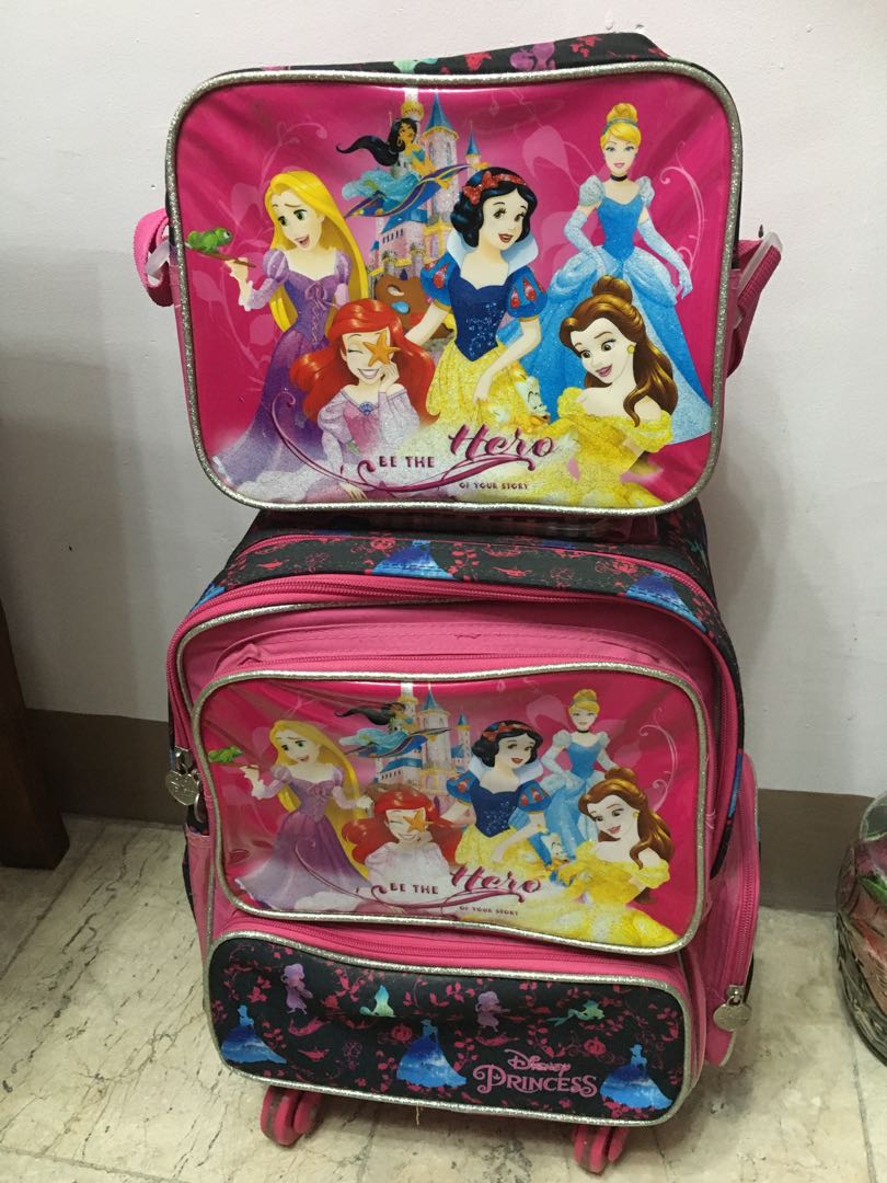Disney princess School bag trolley original, Babies & Kids, Babies ...