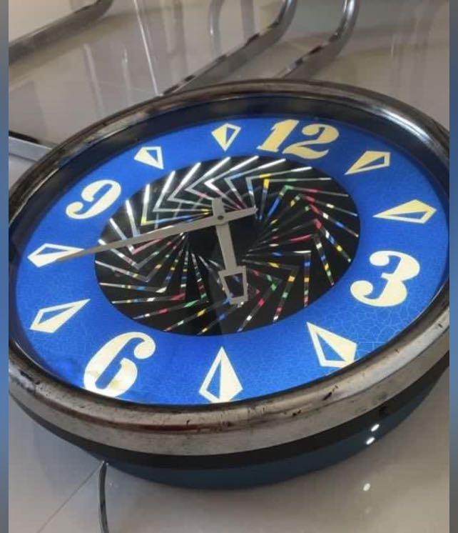 Extremely Rare Psychedelic Lighted Clock in Original Condition, Hobbies ...