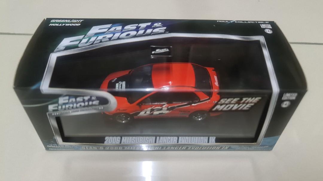 Greenlight Fast & Furious Sean Mitsubishi Lancer Evolution 9, Hobbies ...