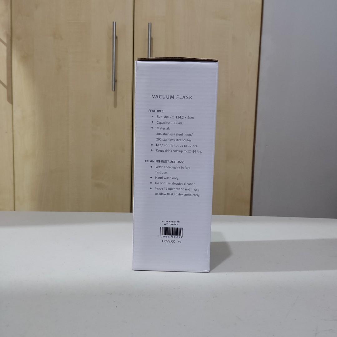 HydroFresh 1 L Stainless Steel Vacuum Flask Light Pink, Furniture ...