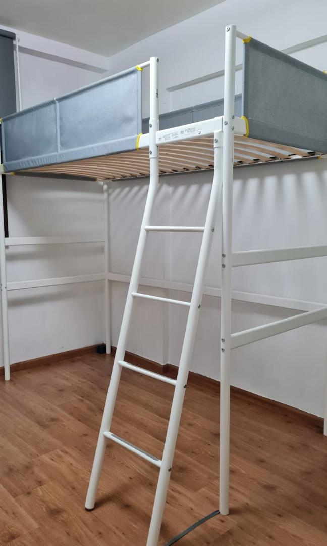 IKEA VITVAL LOFT BED FRAME, Furniture & Home Living, Furniture, Bed ...