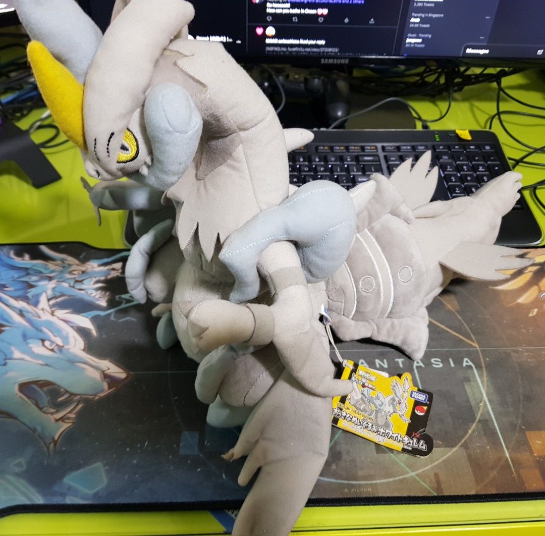Kyurem-Reshiram Big Plush, Hobbies & Toys, Toys & Games on Carousell