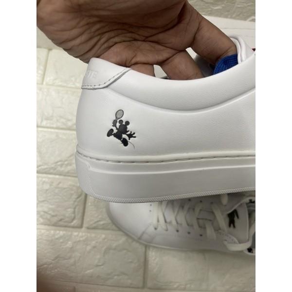LACOSTE X DISNEY L12.12 MICKEY MOUSE TENNIS WHITE LEATHER SNEAKERS FOR ...