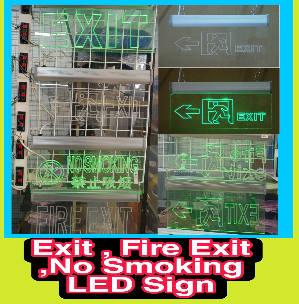 Led Exit Sign Light Ni-Cd1.2V 90Mins 3Hours Emergency Led Lights With ...