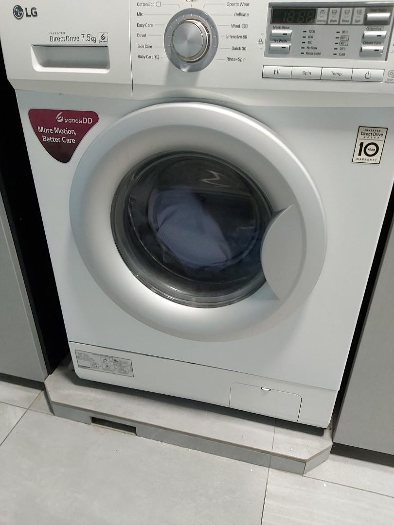 LG front load direct drive 7.5 kg washing machine, TV & Home Appliances ...