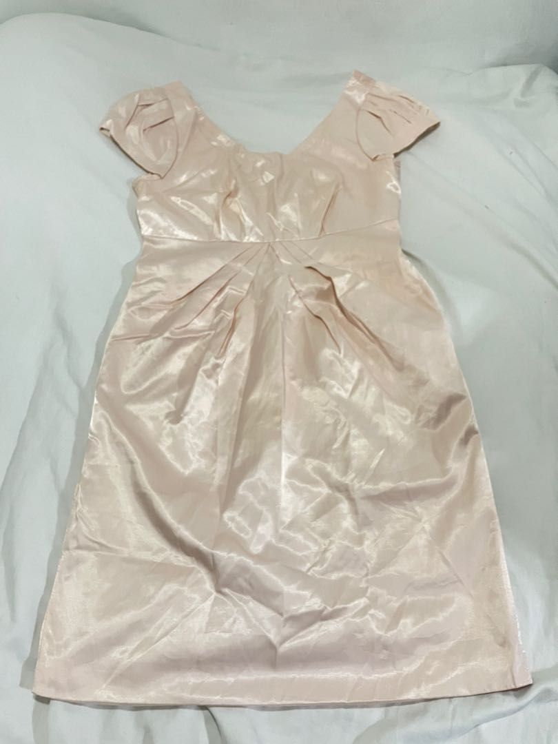 Light pink satin dress, Women's Fashion, Dresses & Sets, Dresses on ...