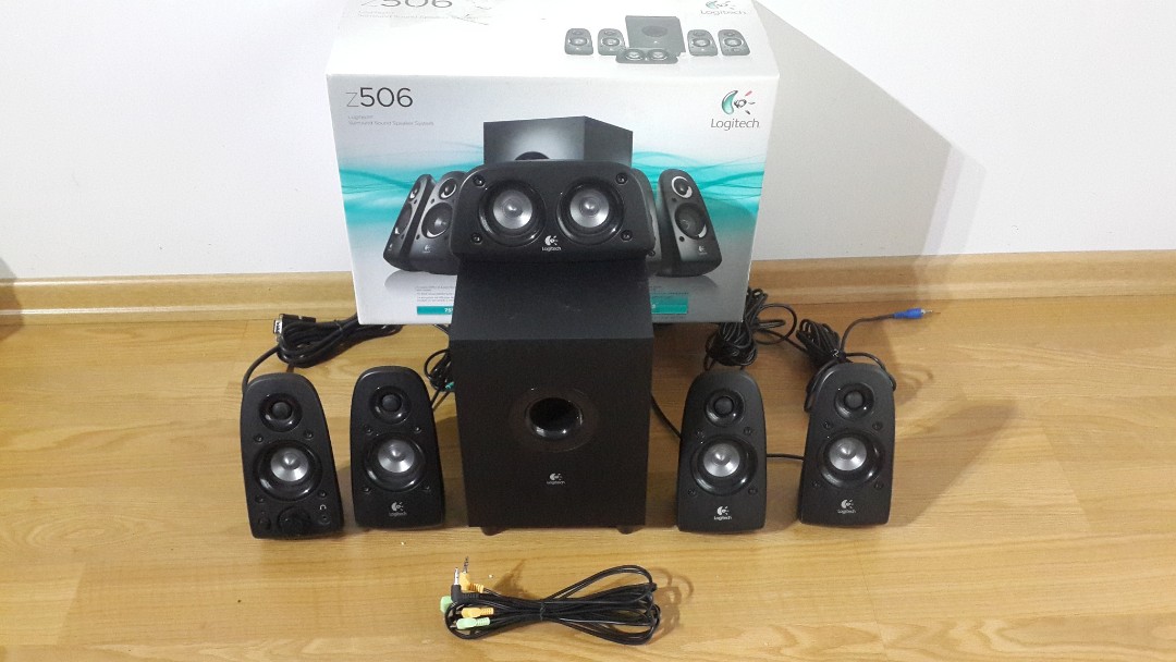 Logitech Z506, 5.1 Surround Sound Home Theater Speaker System, Audio, Soundbars, Speakers ...