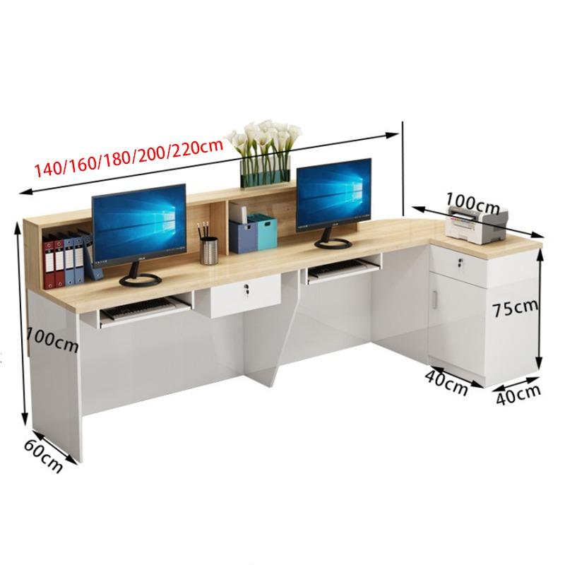 L-Shape Cashier counter Reception Desk [Durable], Furniture & Home ...