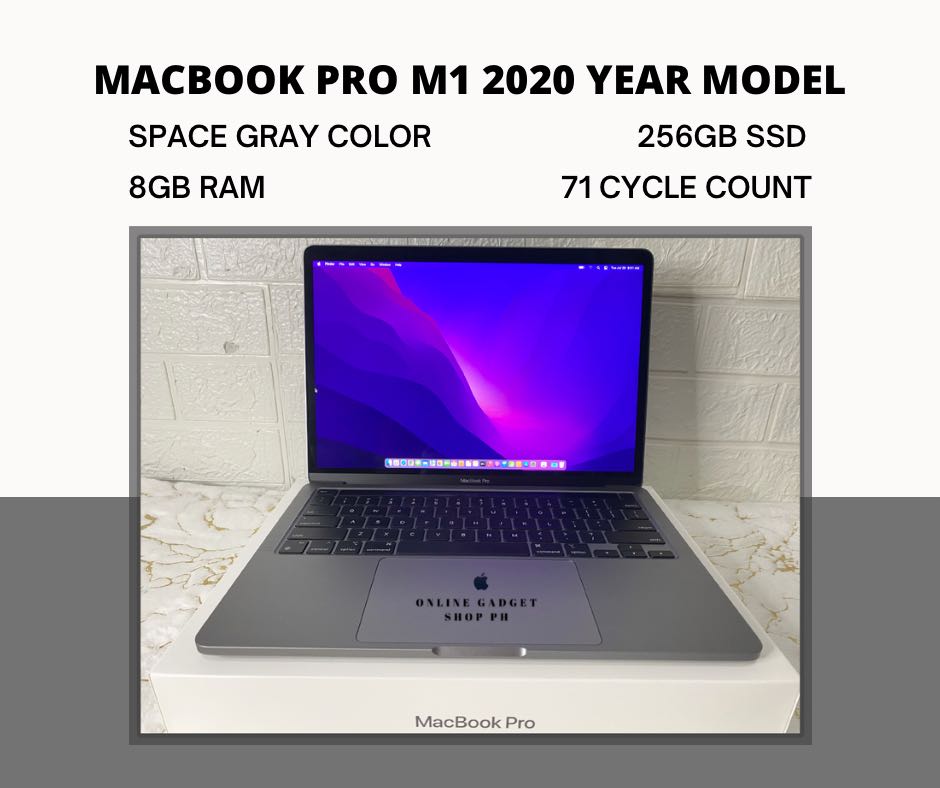 Macbook Pro M1 Chip 8gb Ram 256gb SSD Complete with box and receipt ...