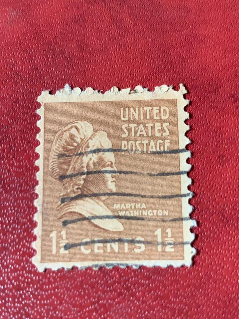 Martha Washington US postage stamp 1 1/2 cents, Hobbies & Toys ...