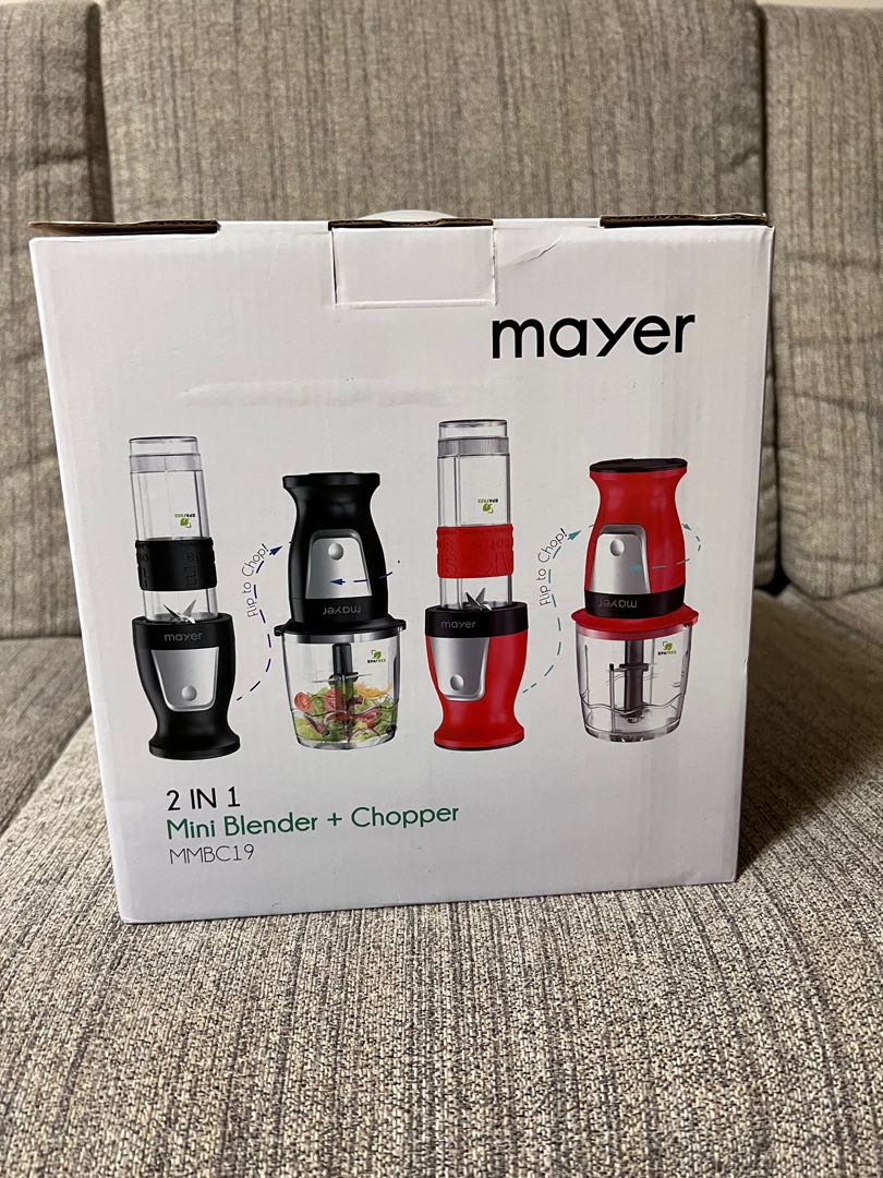 Mayer Mini 2-in-1 Blender Plus Chopper (Black), TV & Home Appliances ...