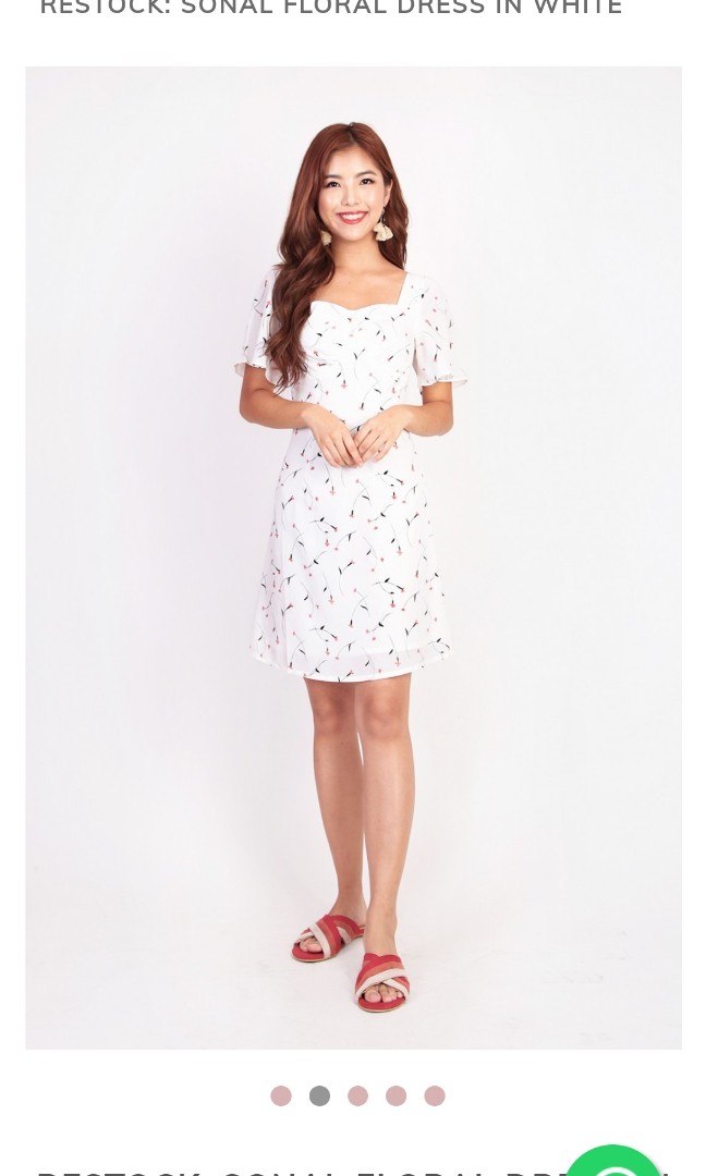 MGP Label Sonal Floral Dress in White, Women's Fashion, Dresses & Sets ...