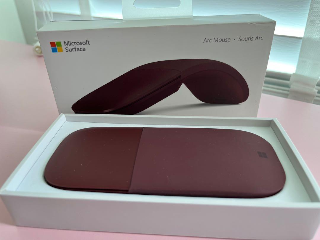 Microsoft Arc Mouse (Burgundy), Computers & Tech, Parts & Accessories ...